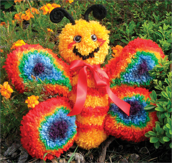 "Huggables Butterfly Stuffed Toy Latch Hook Kit"