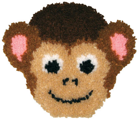 "Huggables Monkey Pillow" | Latch Hook Kit
