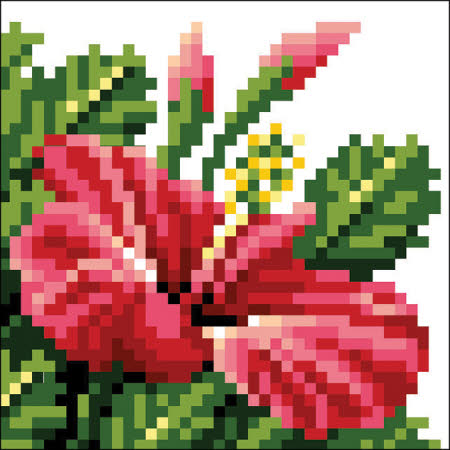 "Hybiscus" | Latch Hook Kit at Everything Latch Hook