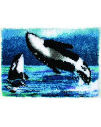 "Orcas" | Latch Hook Kit at Everything Latch Hook