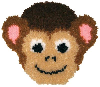"Huggables Monkey Pillow" | Latch Hook Kit